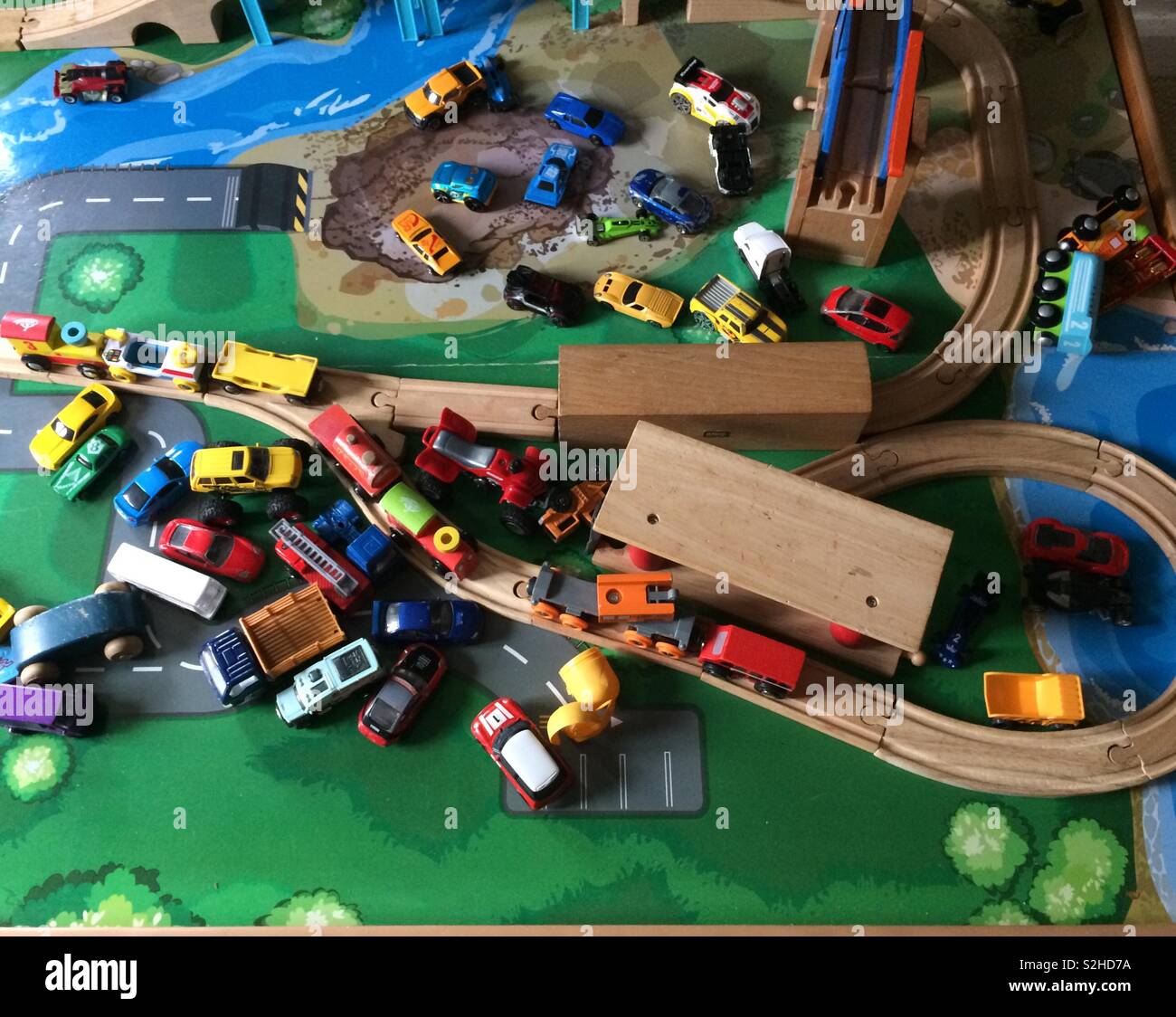 Toys on table Stock Photo - Alamy