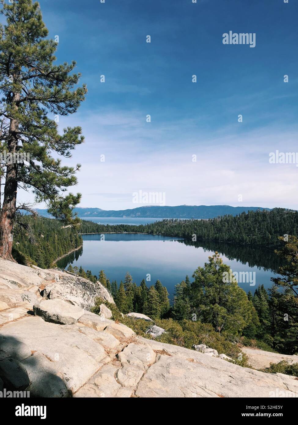Lake Aloha and Lake Tahoe Stock Photo - Alamy