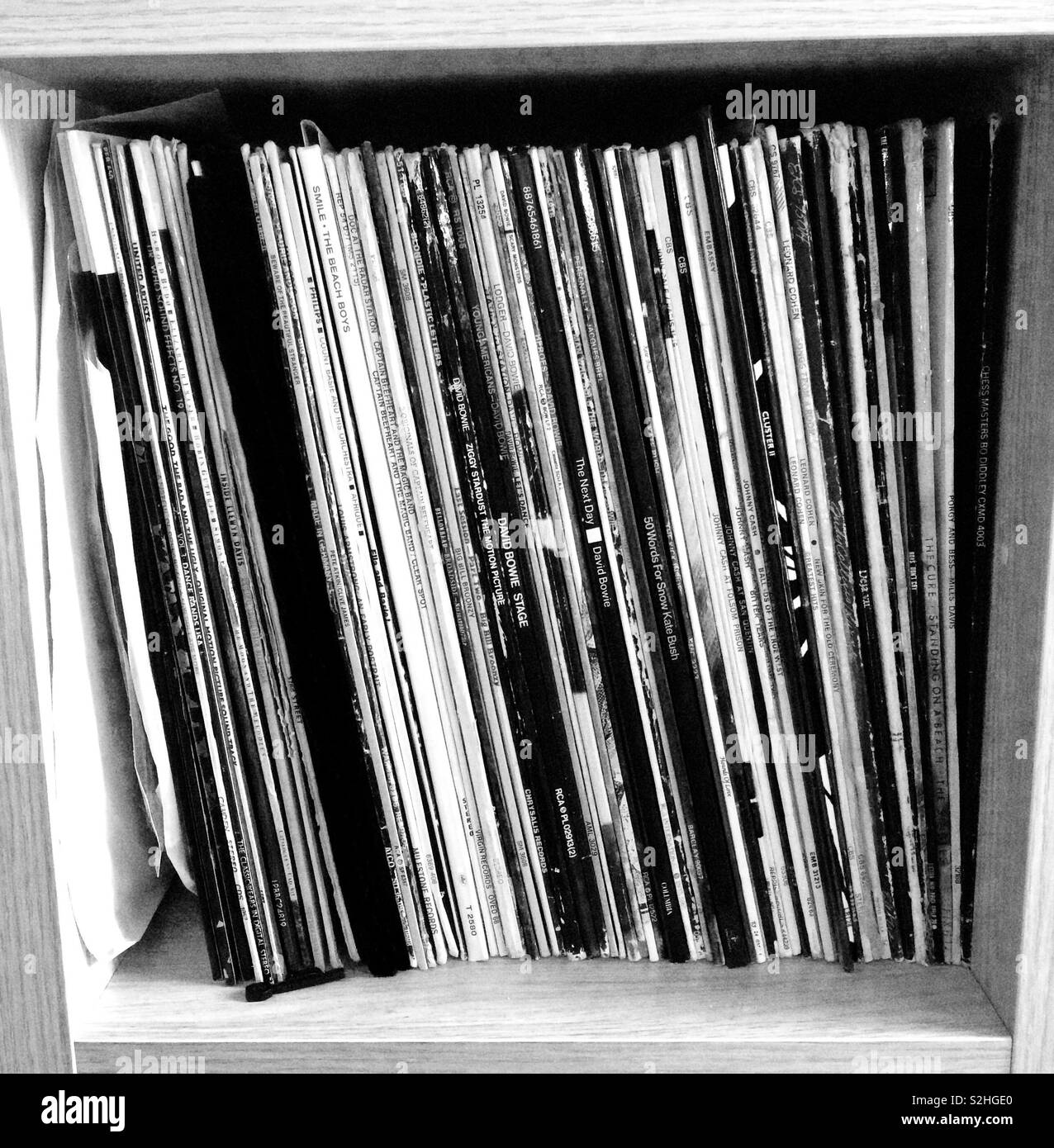 Vinyl record collection Black and White Stock Photos & Images - Alamy