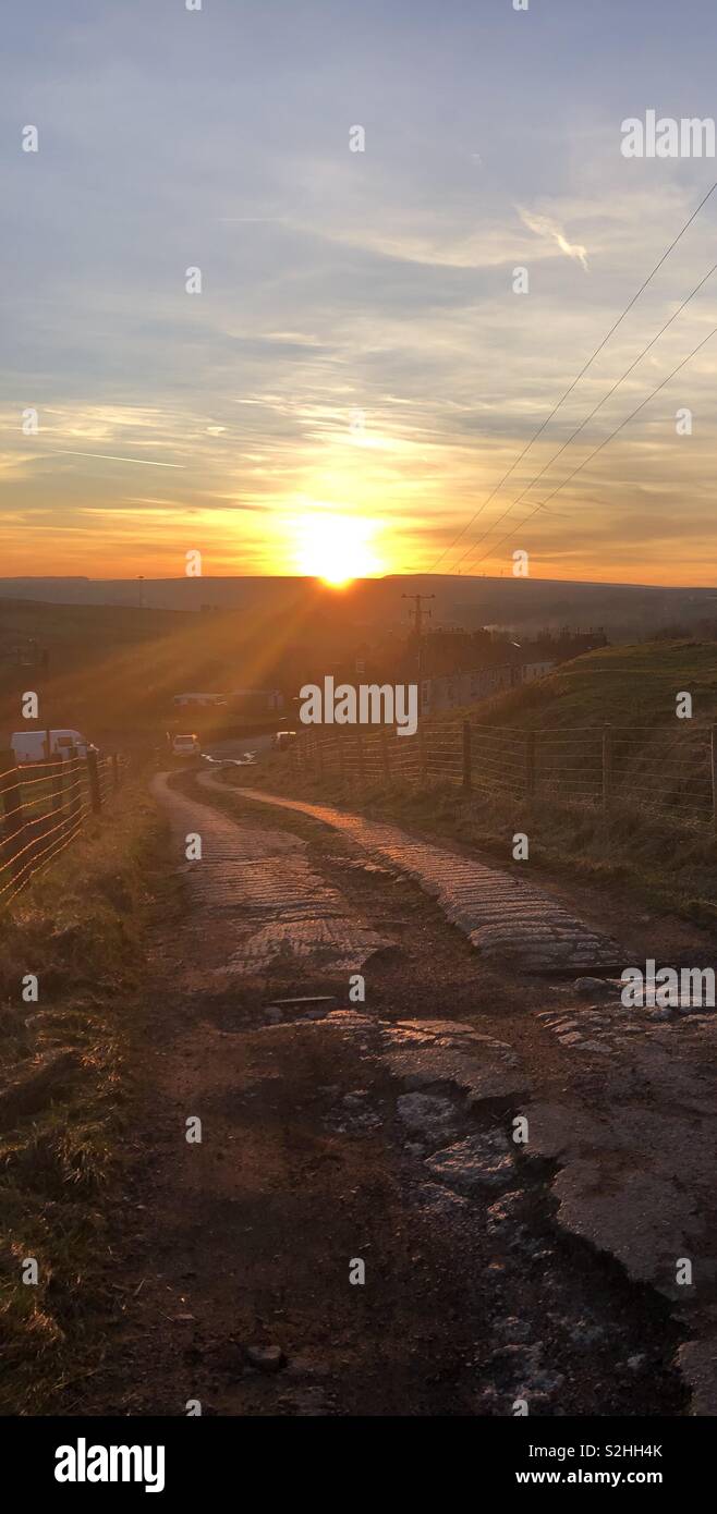 Country Lane Sunrise High Resolution Stock Photography and Images - Alamy