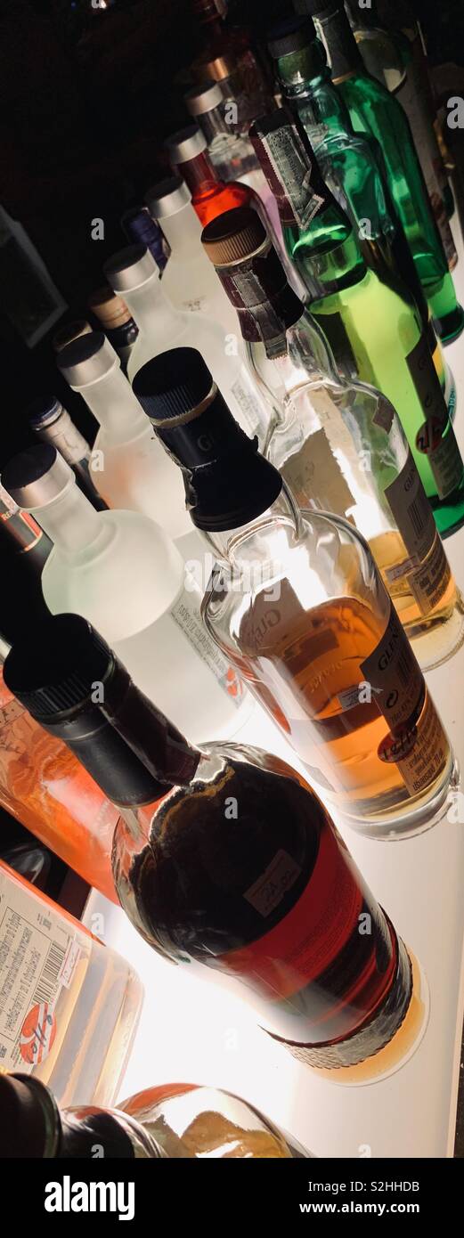 Bar bottles hi-res stock photography and images - Alamy