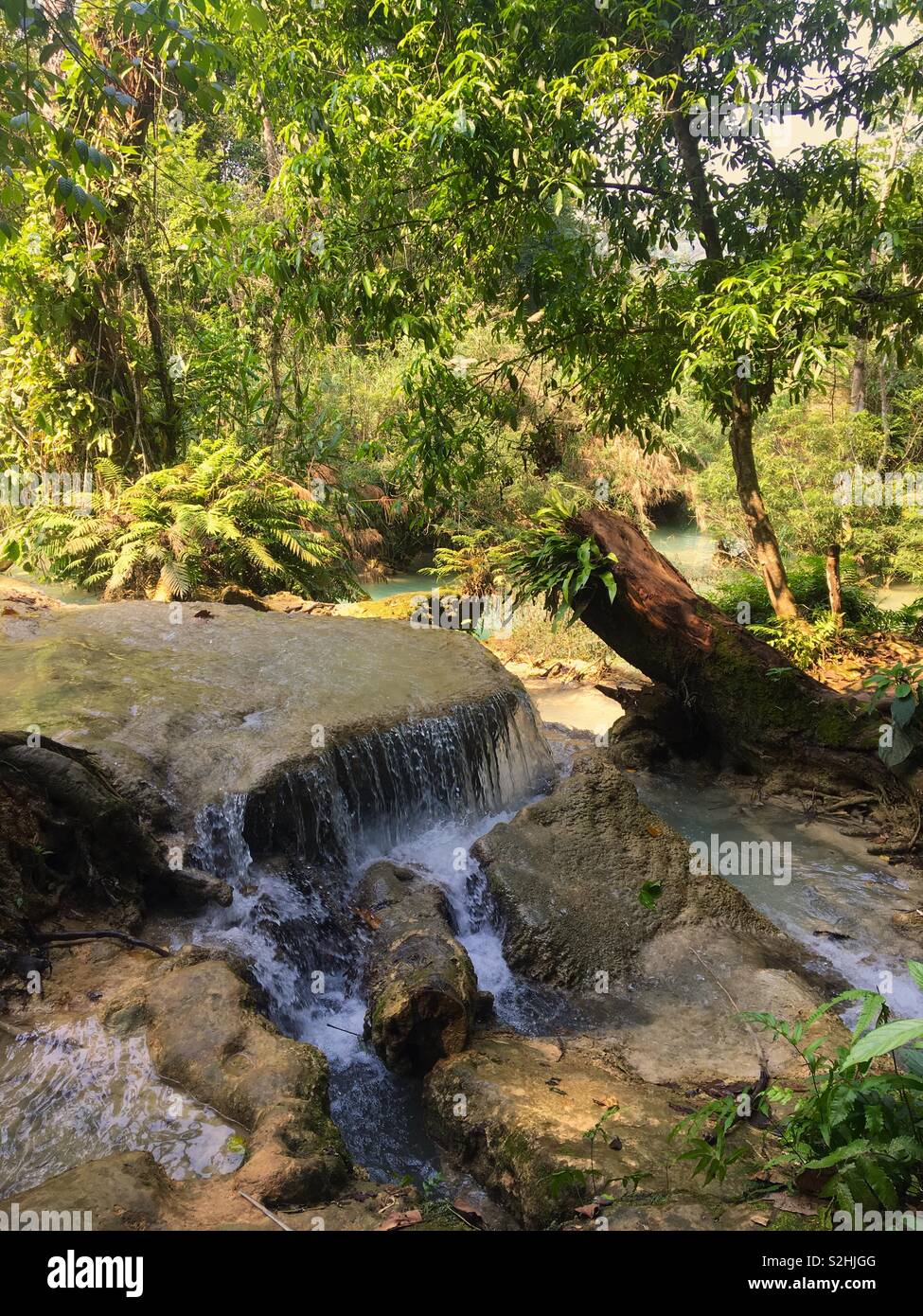Waterfalls in Laos Stock Photo - Alamy