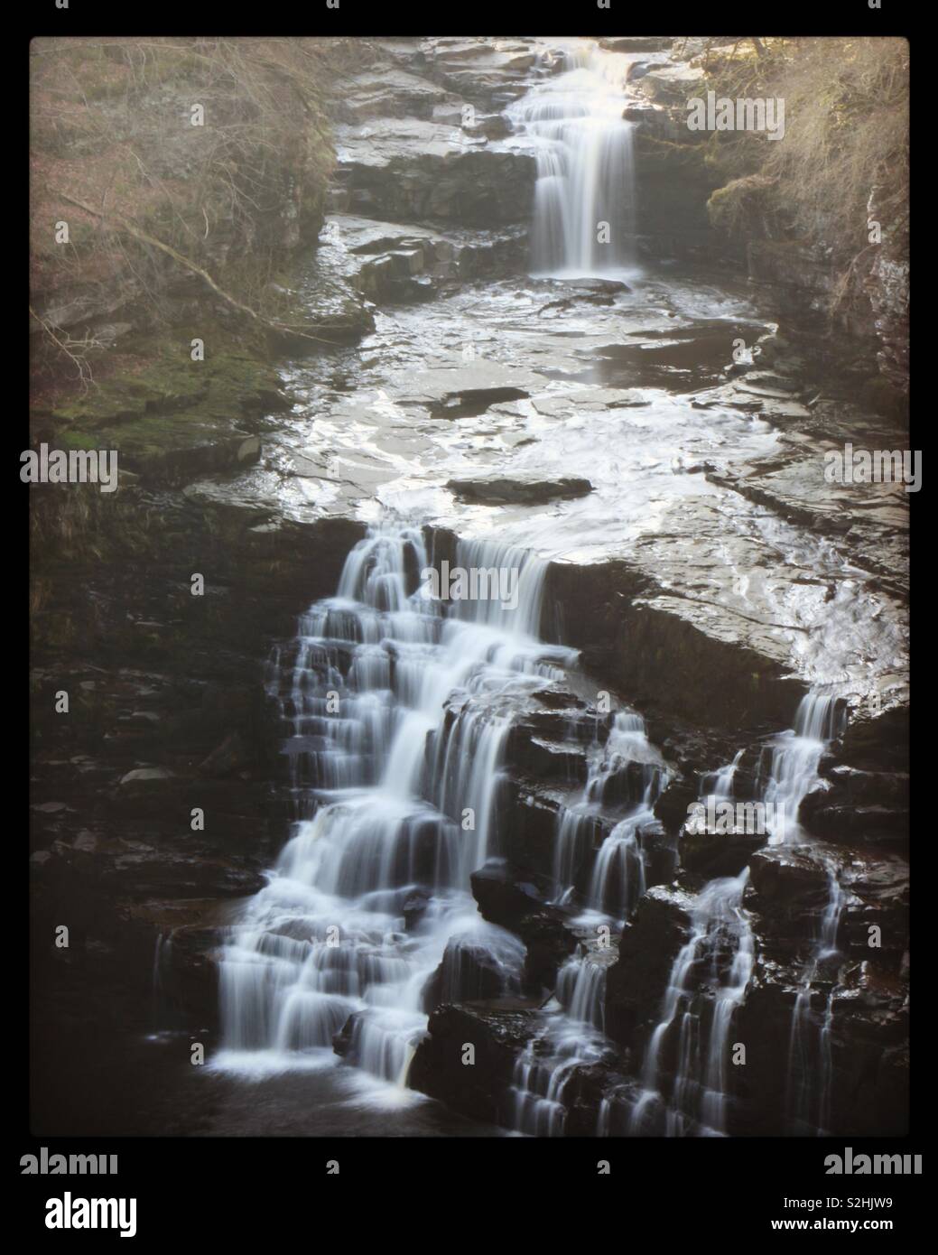 Beautiful waterfalls on river Clyde in Scotland Stock Photo - Alamy