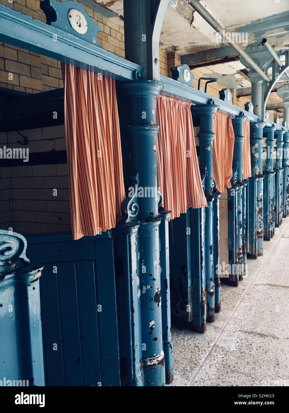 Vintage changing rooms Stock Photo - Alamy