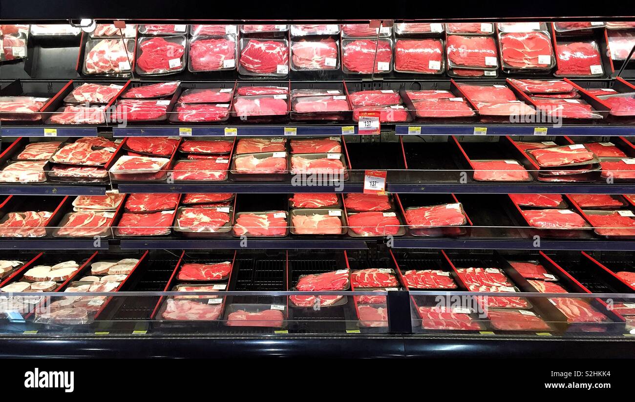 Meat at the market Stock Photo - Alamy