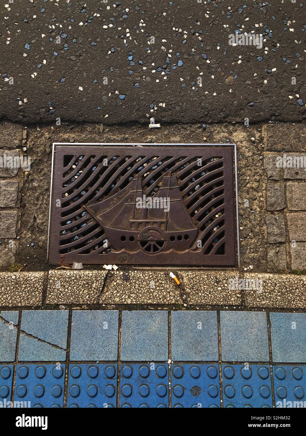 Yokosuka ship design sewer vover Stock Photo - Alamy