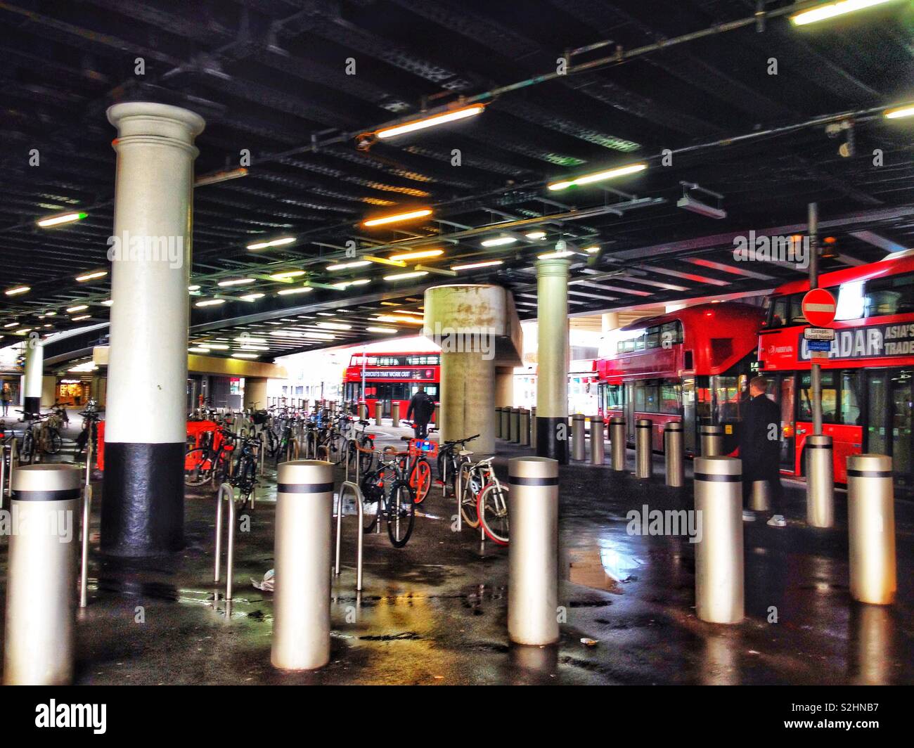 London Bridge railway station terminus bus station, London, England, UK ...