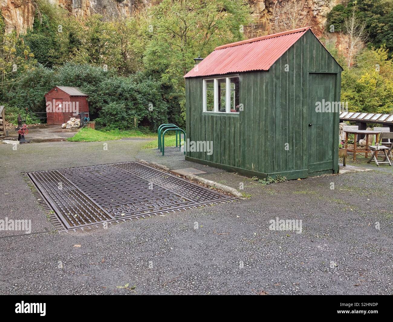 A disused weighbridge at the Old Town Quarry in Weston-super-Mare, UK ...
