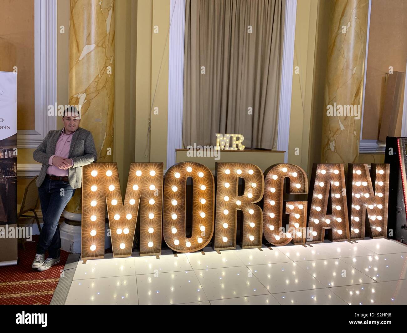 Mr Morgan - large letters, wedding letters Stock Photo - Alamy