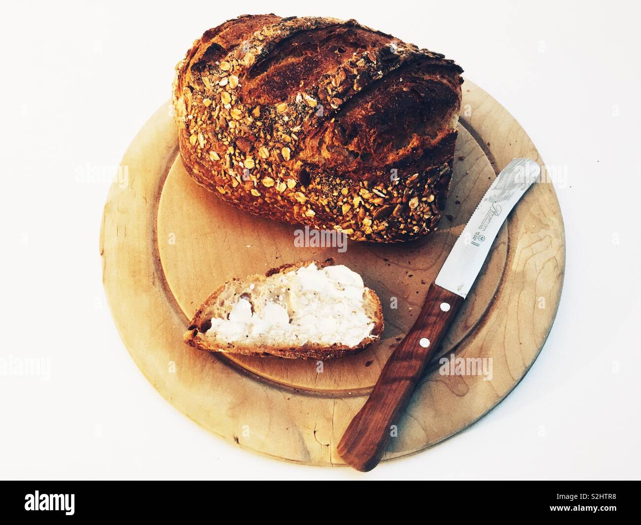 Pump Street Bakery (Orford Suffolk) seeded loaf Stock Photo - Alamy