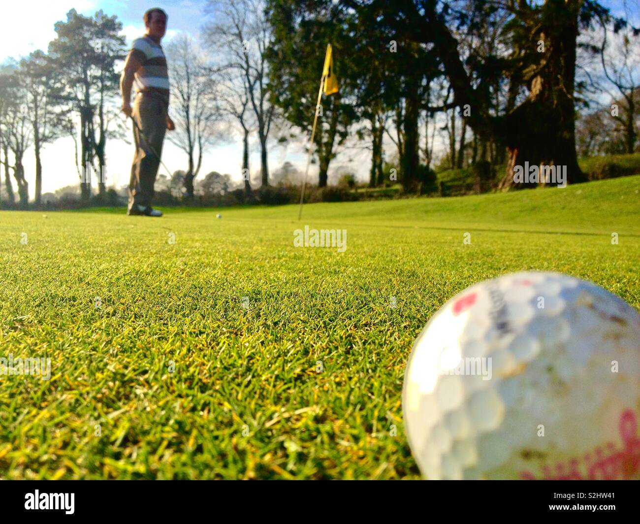 Be the ball!! Send it home Stock Photo - Alamy