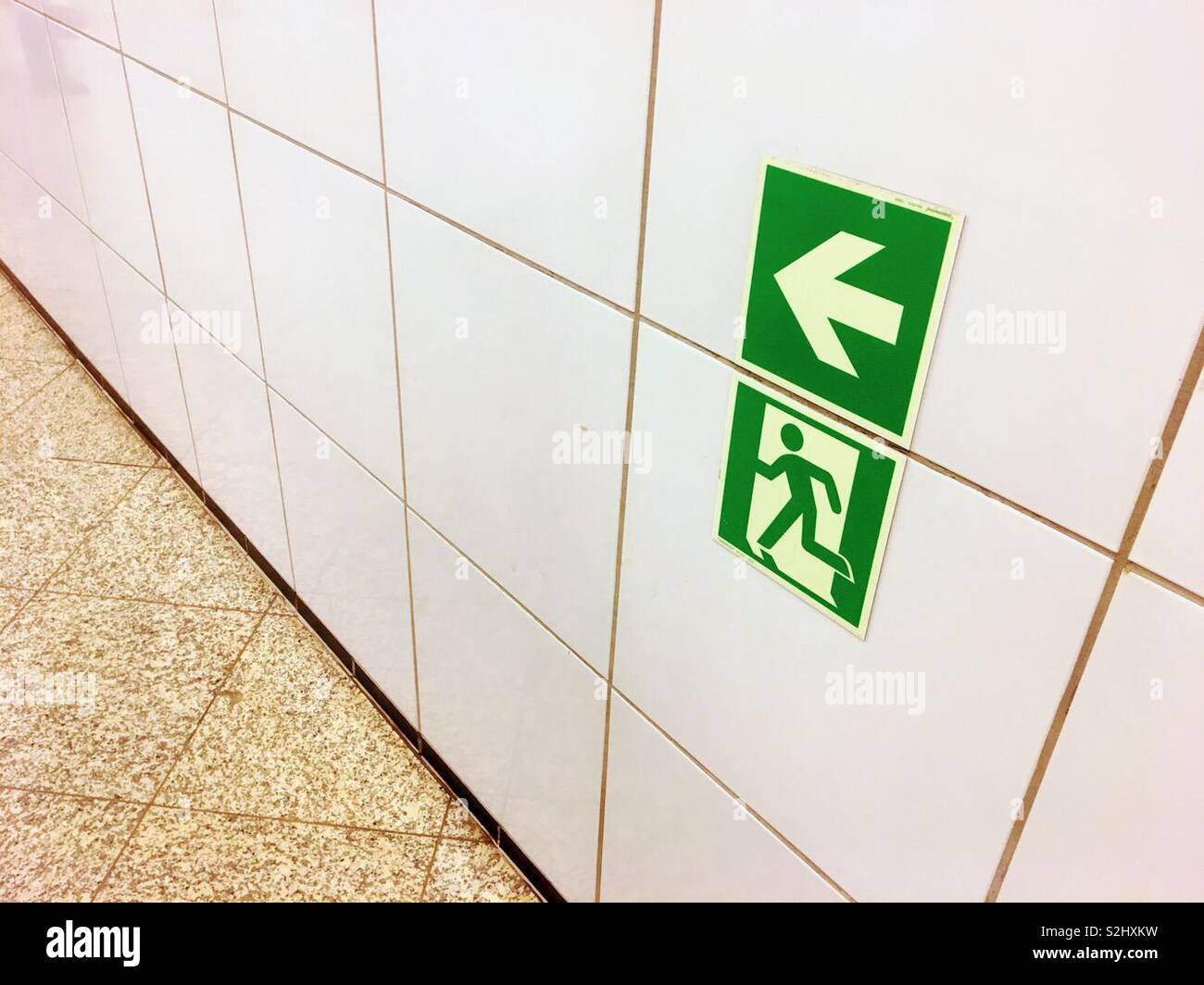Exit sign in Berlin UBahn station Stock Photo - Alamy