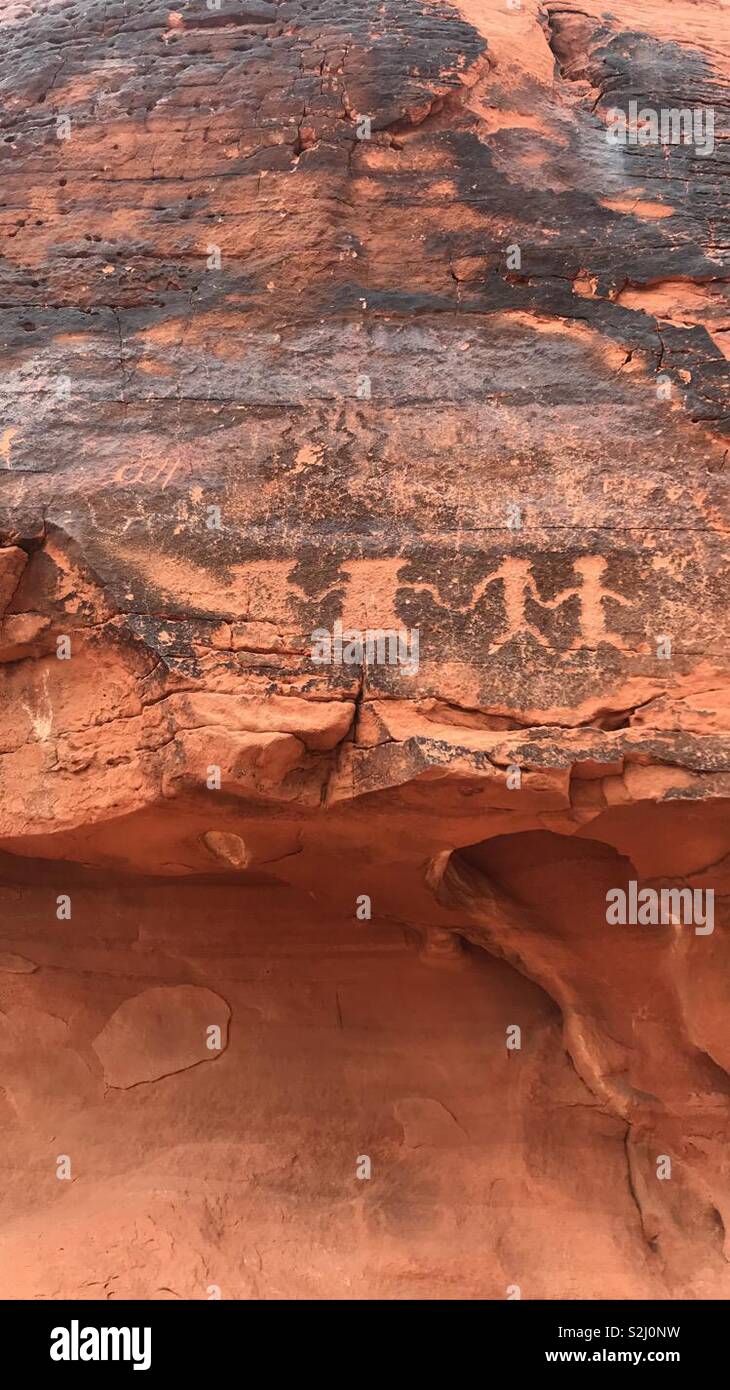Petroglyphs in Nevada Stock Photo - Alamy