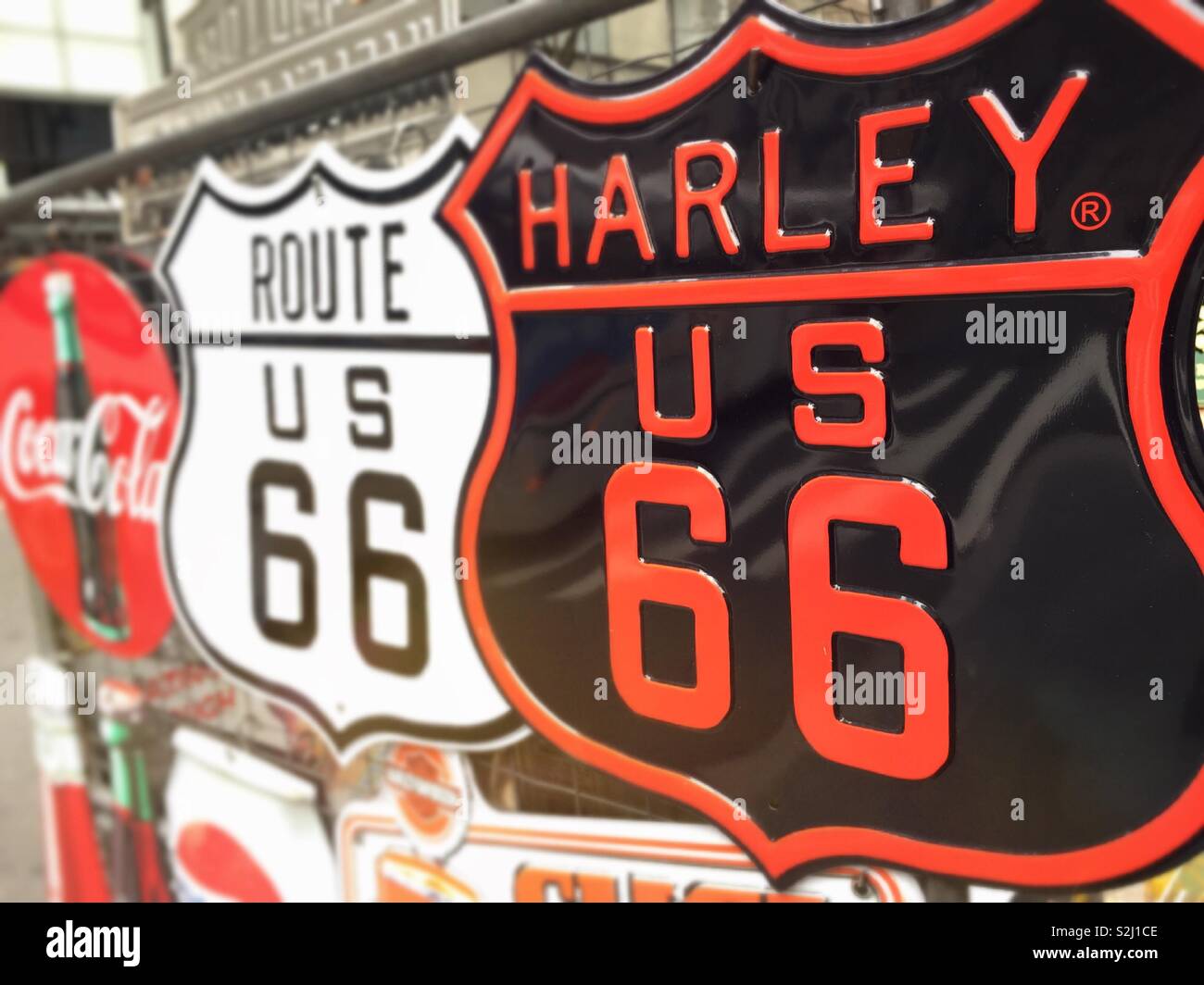 Americana route 66 Highway signs for sale, USA Stock Photo - Alamy