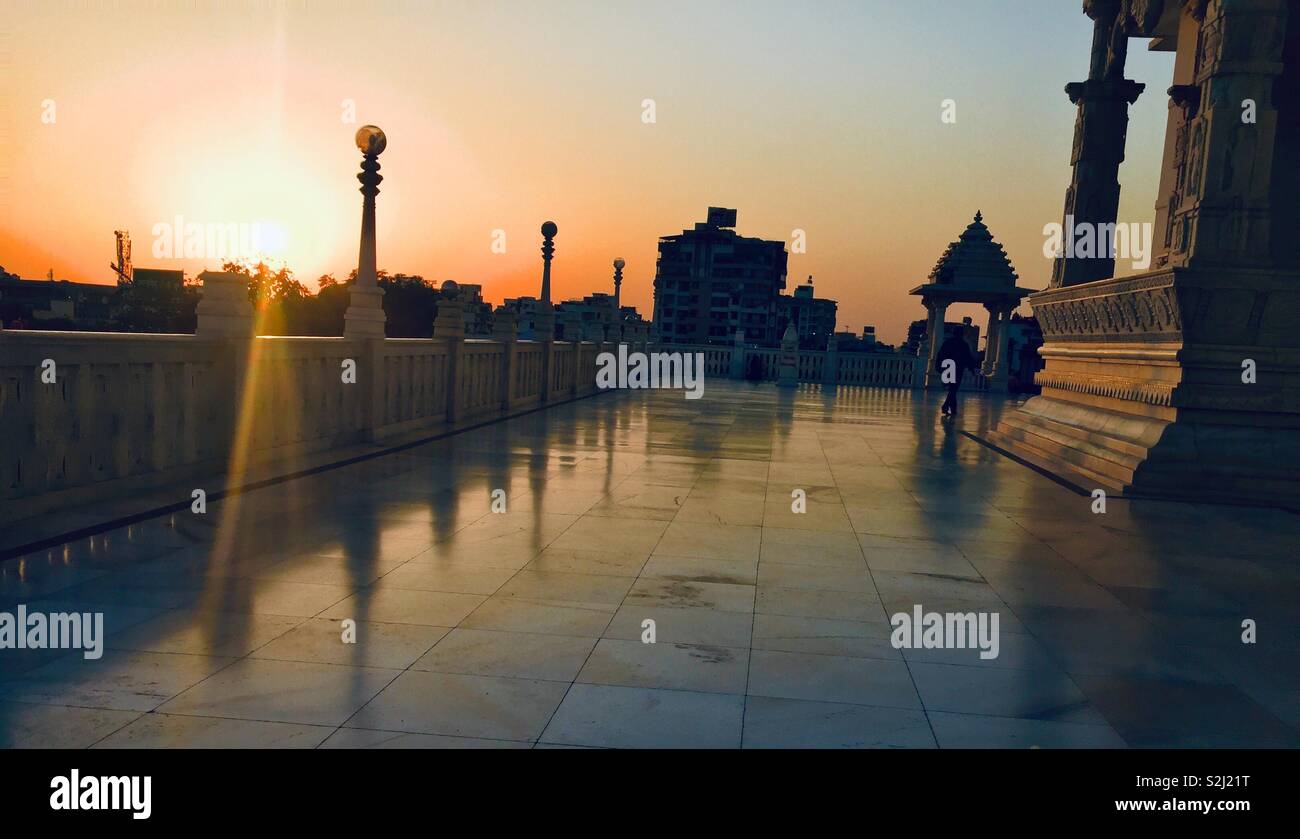 Sunset with temple hi-res stock photography and images - Alamy
