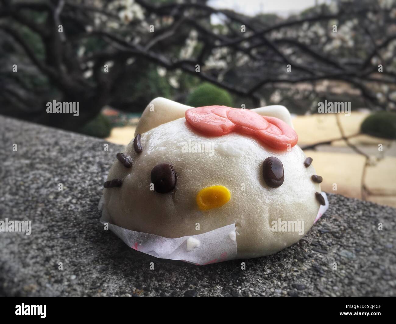 Hello Kitty steam bun - Location: Shinjuku Gyoen, Tokyo, Japan ...