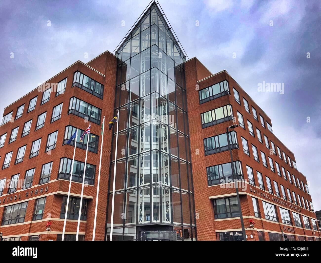 National Assembly for Wales building in Cardiff Bay, South Wales Stock ...