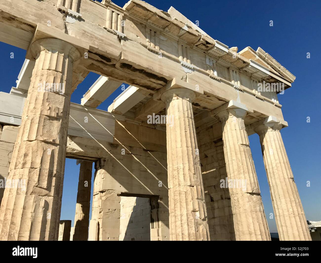 Acropolis structure in the Parthenon Athens, Greece Stock Photo - Alamy