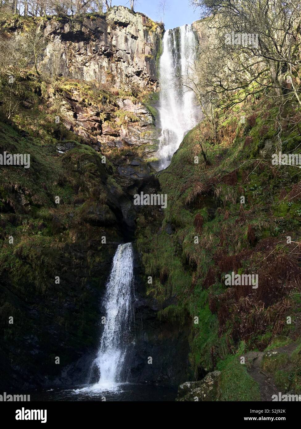 Pistyll Rhaeadr. The highest waterfall in Wales Stock Photo - Alamy