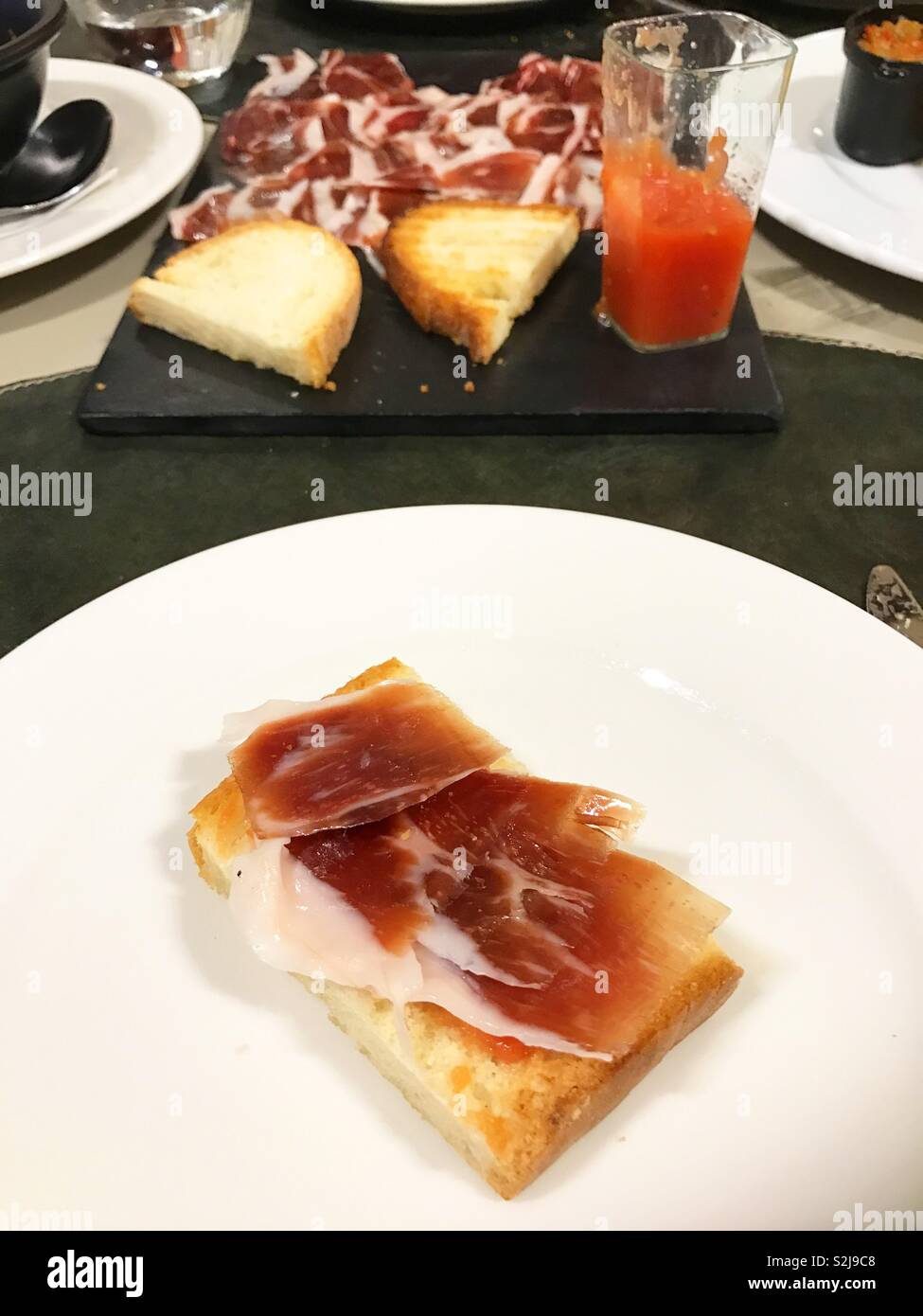Sliced iberian ham hi-res stock photography and images - Alamy