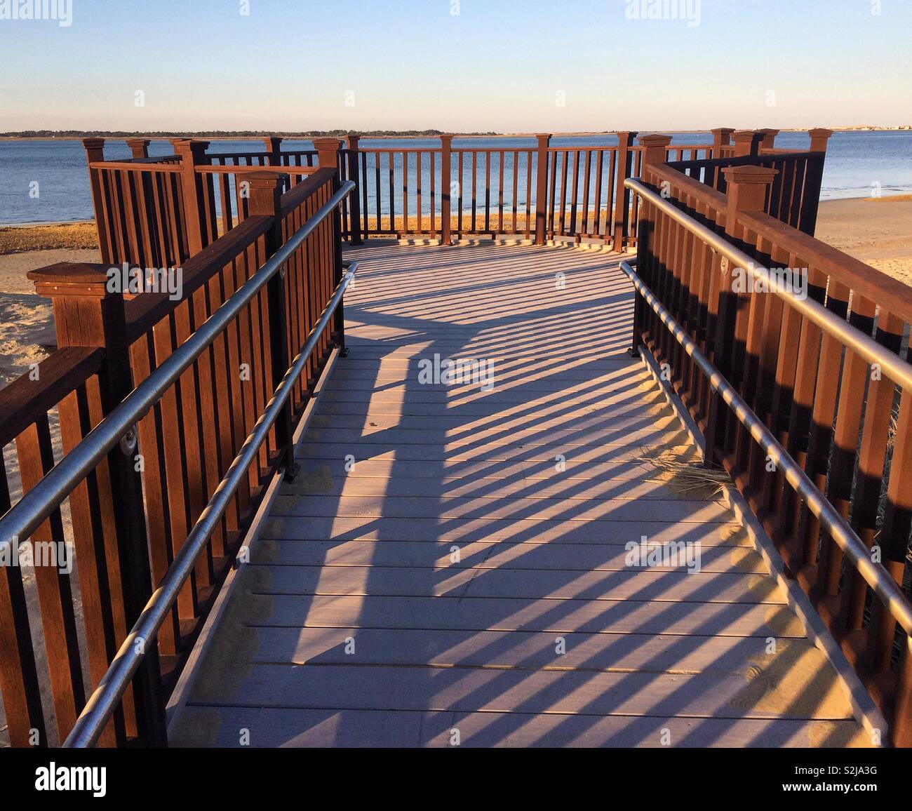 Ramp, accessible beach overlook, Mill Way Beach, Barnstable, Cape Cod ...