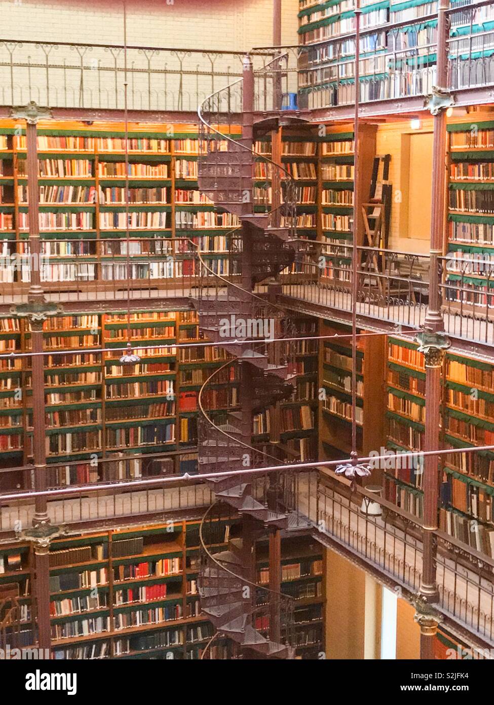 Staircase inside the Rijksmuseum’s library in Amsterdam Stock Photo - Alamy