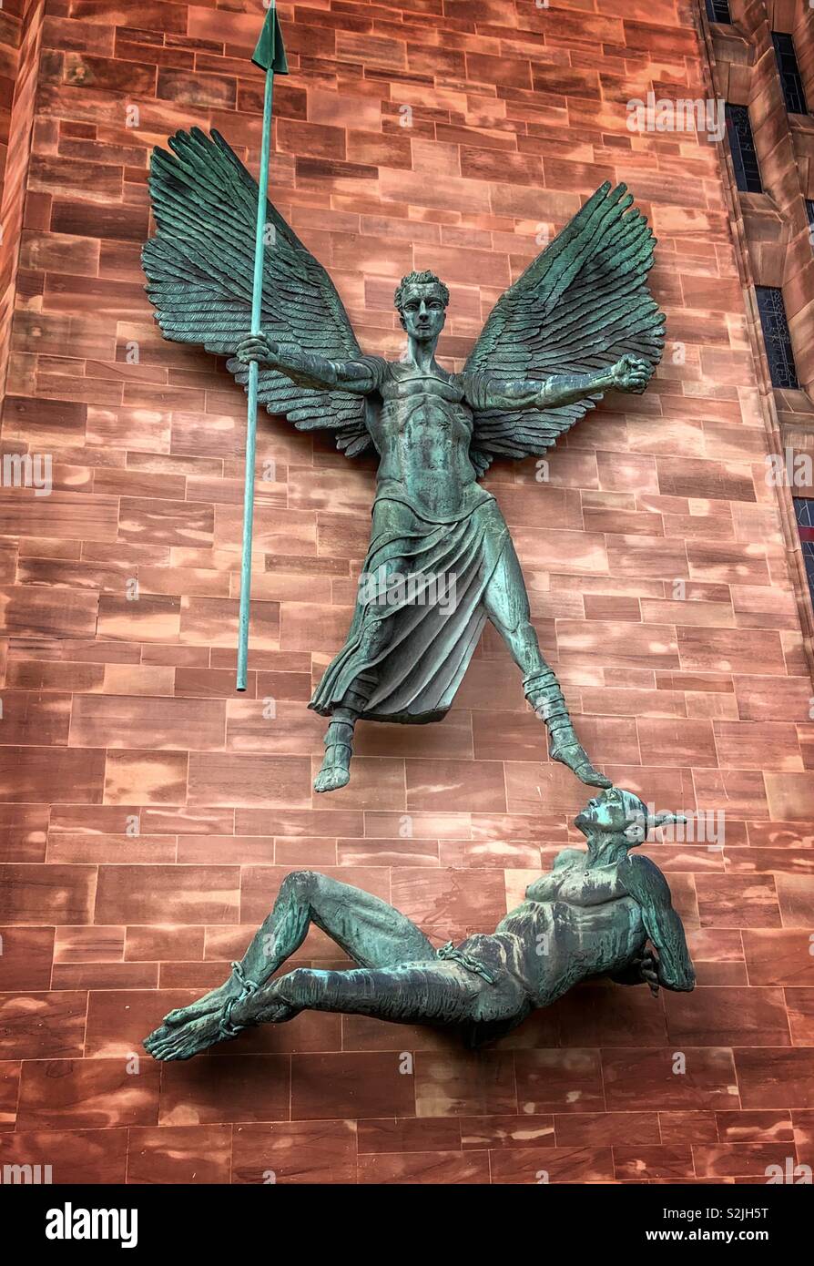 St. Michael & the Devil Stock Photo - Alamy