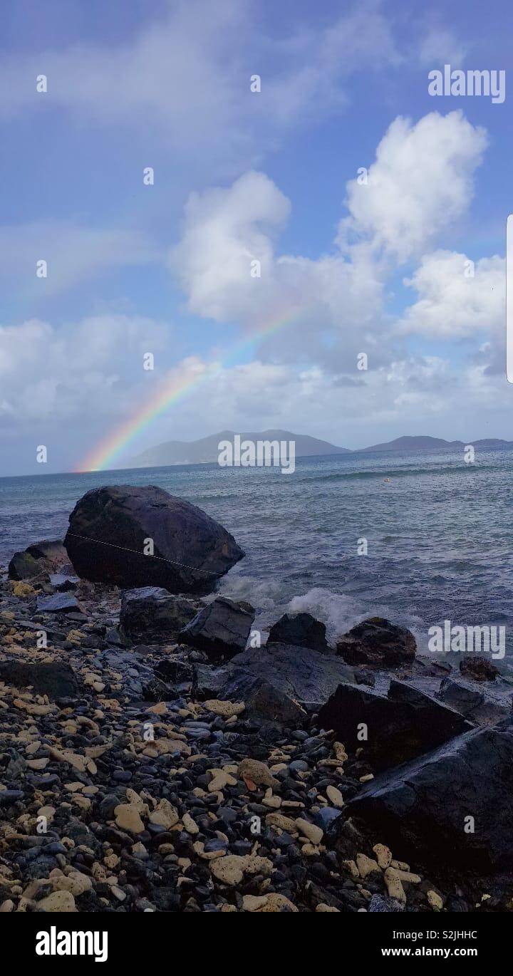 Fishing on the rocks Stock Photo - Alamy