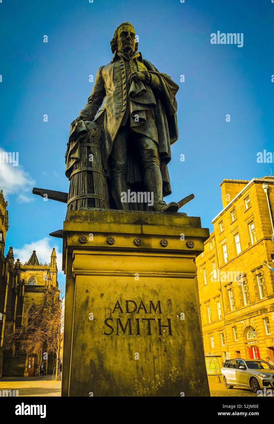 Statue of Adam Smith, the great Scottish economist. The Royal Mile ...
