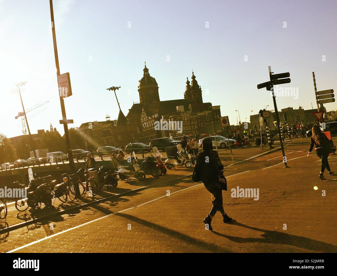 Amsterdam Central Station square Stock Photo - Alamy
