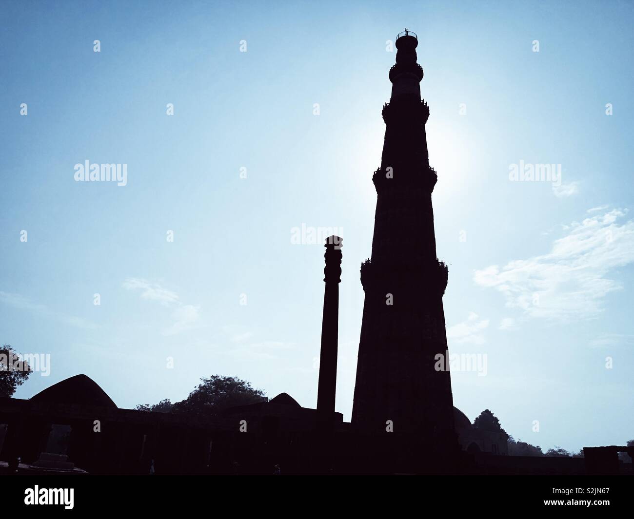Qutub Minar Silhouette