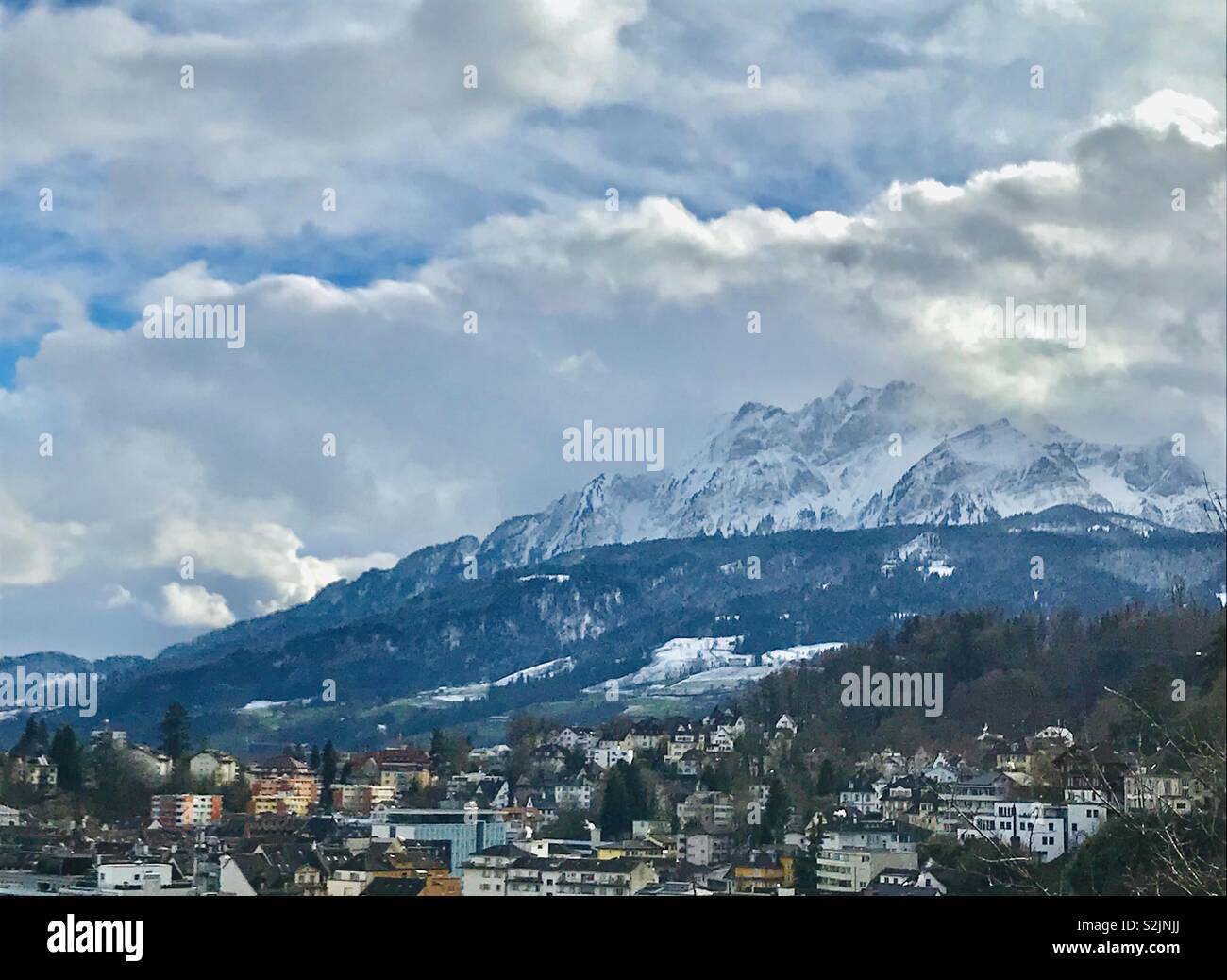 Lucerne switzerland snow hi-res stock photography and images - Alamy