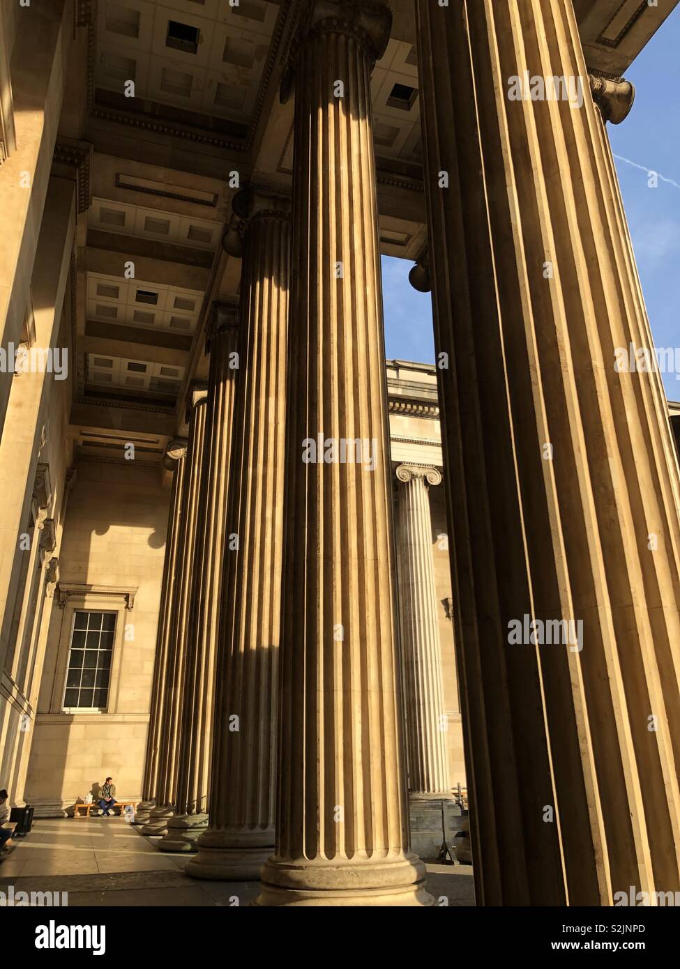 British Museum Columns at sunset Stock Photo - Alamy