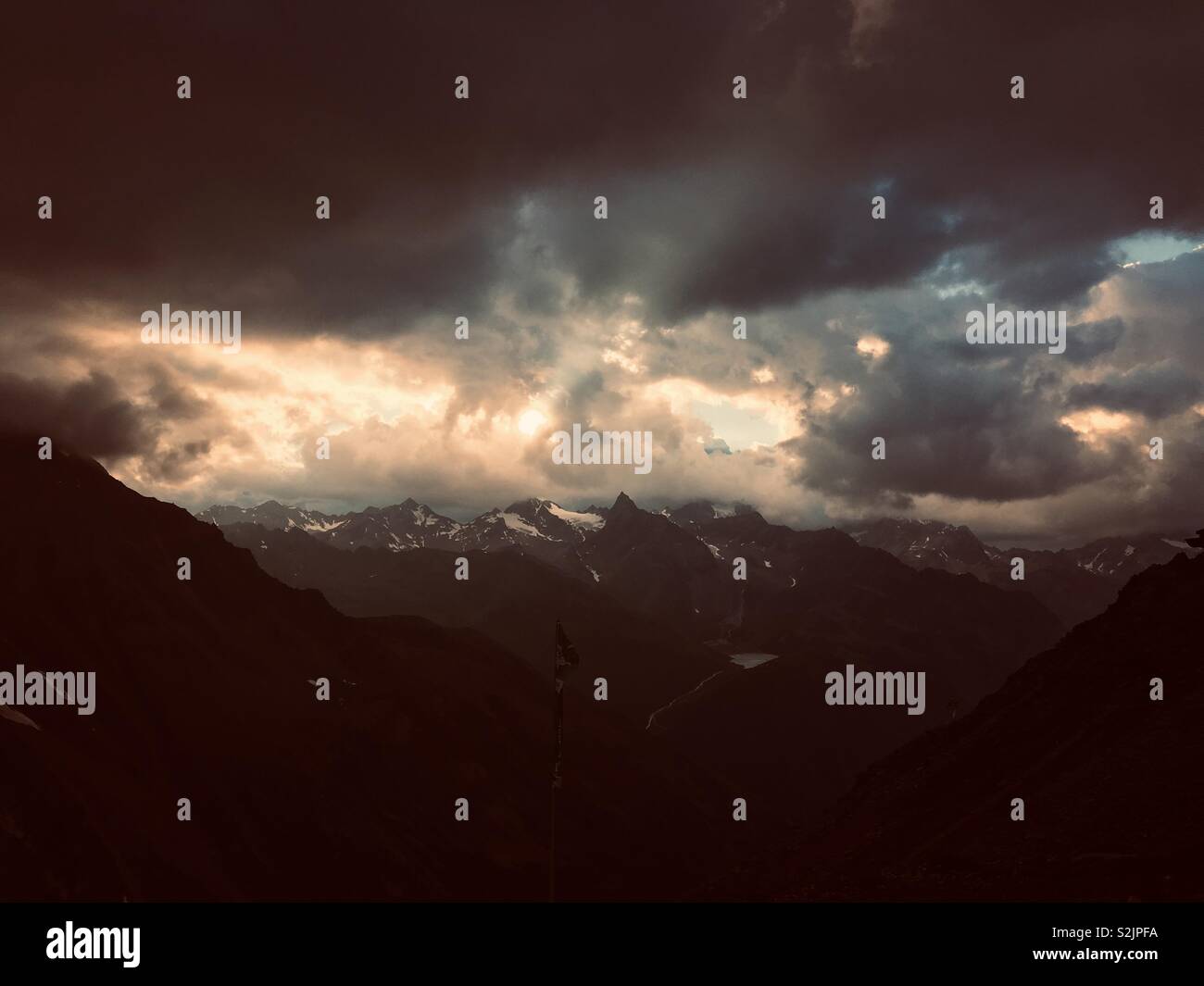 Hiking in alps sunset hi-res stock photography and images - Alamy