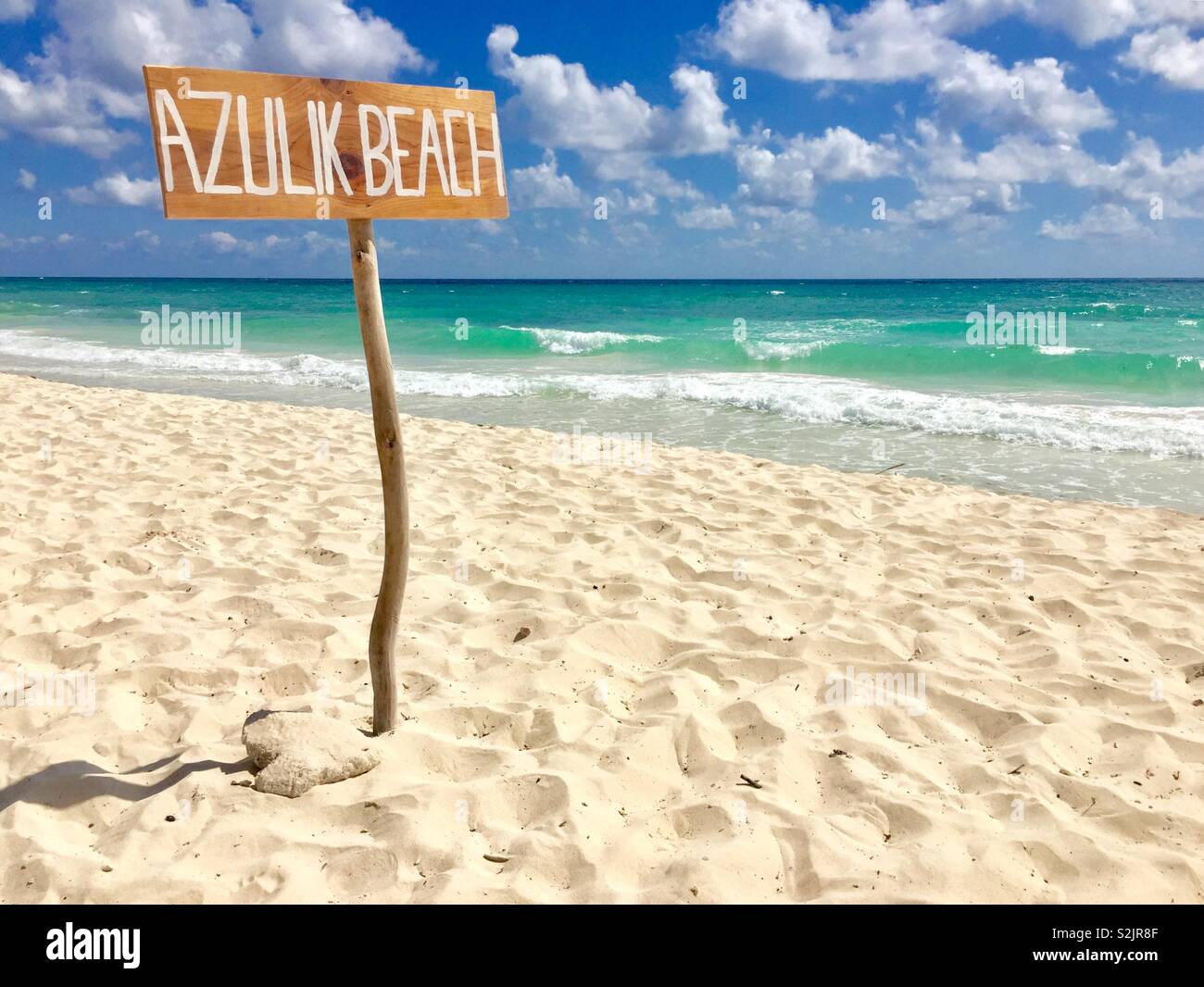 Tulum beach sign hi-res stock photography and images - Alamy