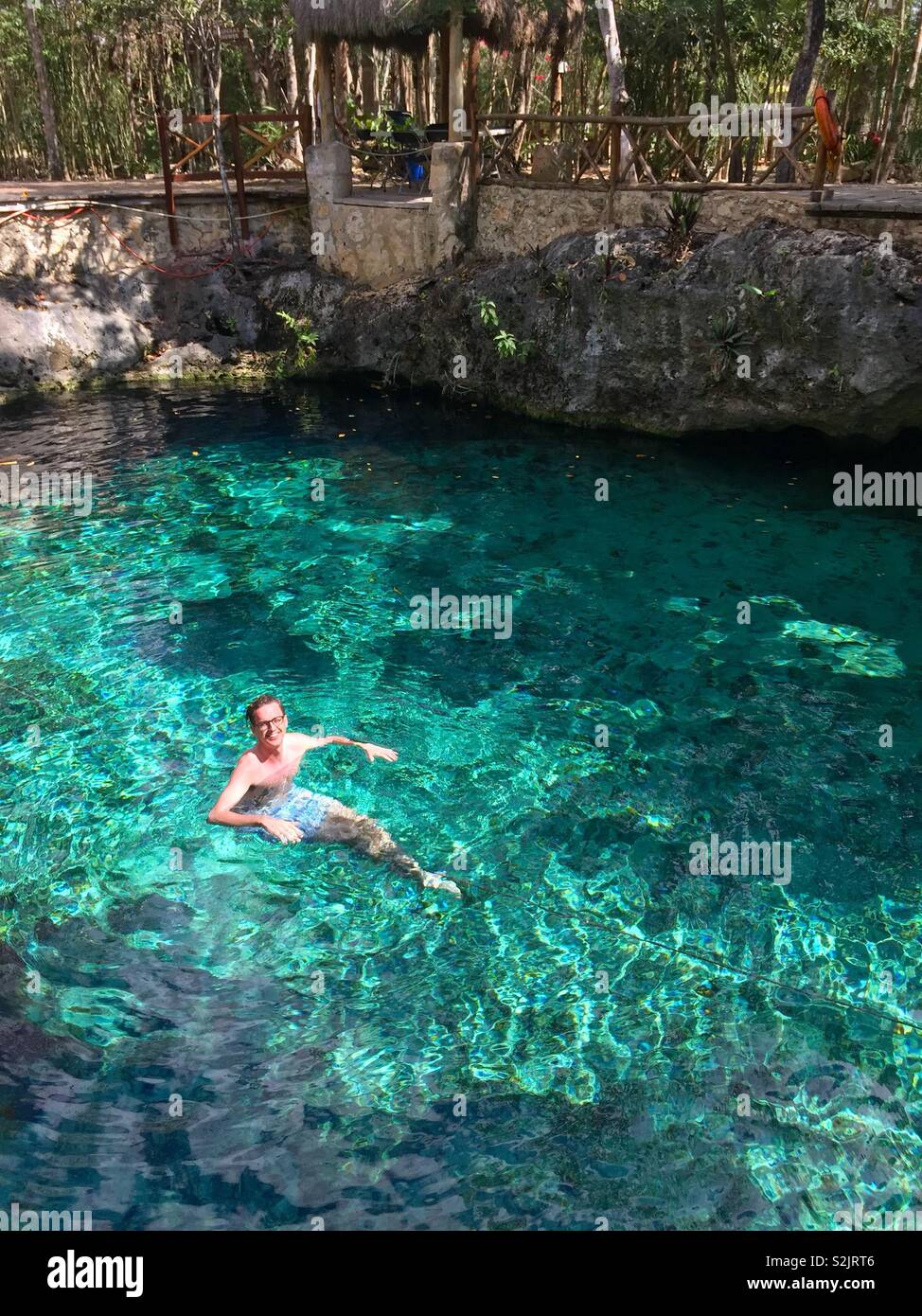Swimming in the cenote hi-res stock photography and images - Alamy