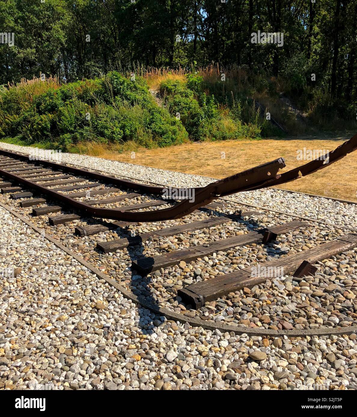 End of train tracks Stock Photo - Alamy