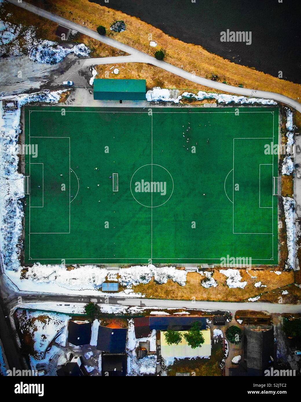 Soccer field aerial hi-res stock photography and images - Alamy