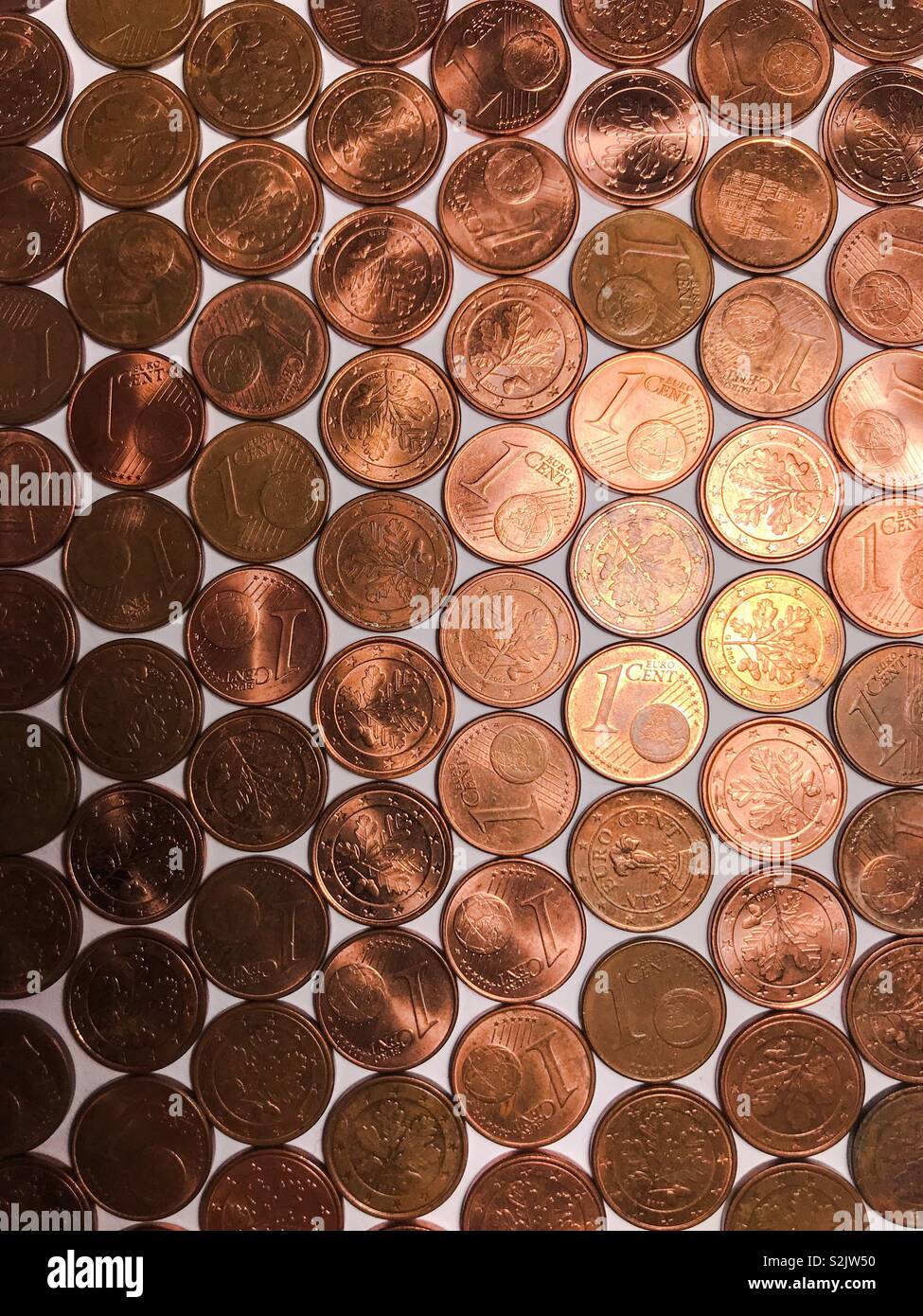 One euro cent coins texture Stock Photo - Alamy