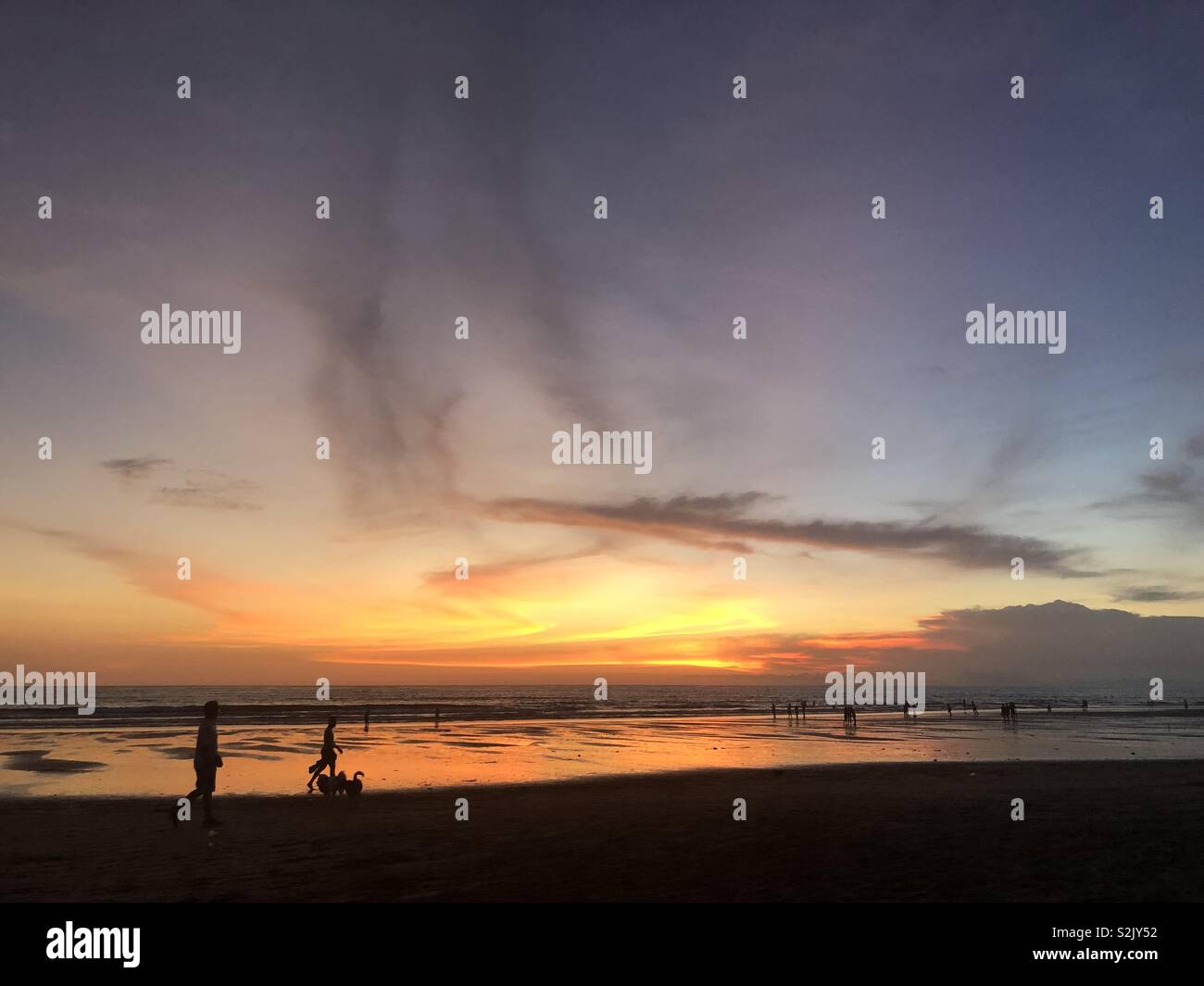 Beautiful sunset @ Seminyak Beach, Bali Indonesia Stock Photo - Alamy