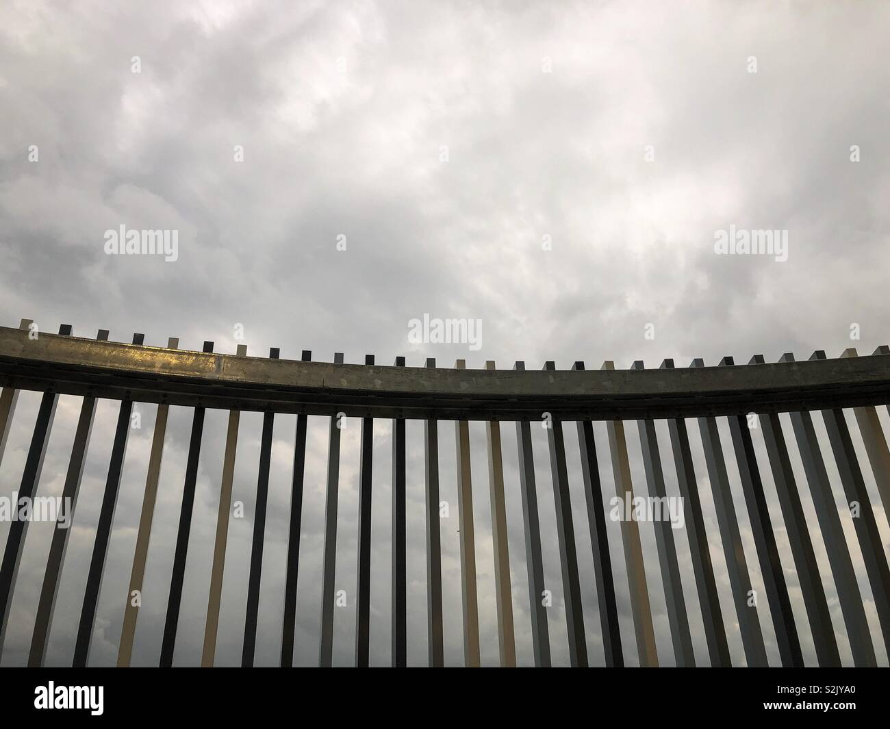 Grey steel fence hi-res stock photography and images - Alamy