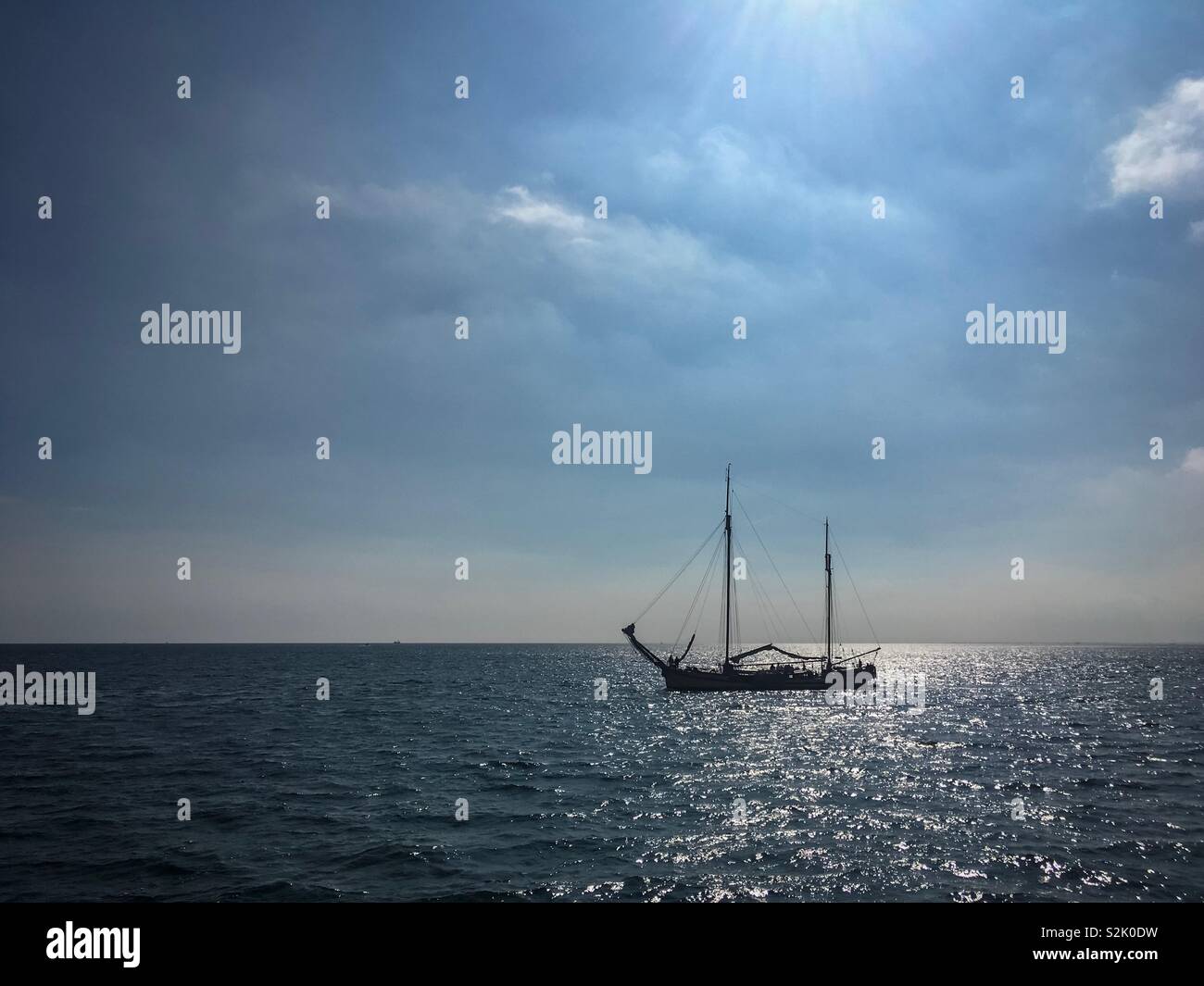 Boat in sea Stock Photo - Alamy