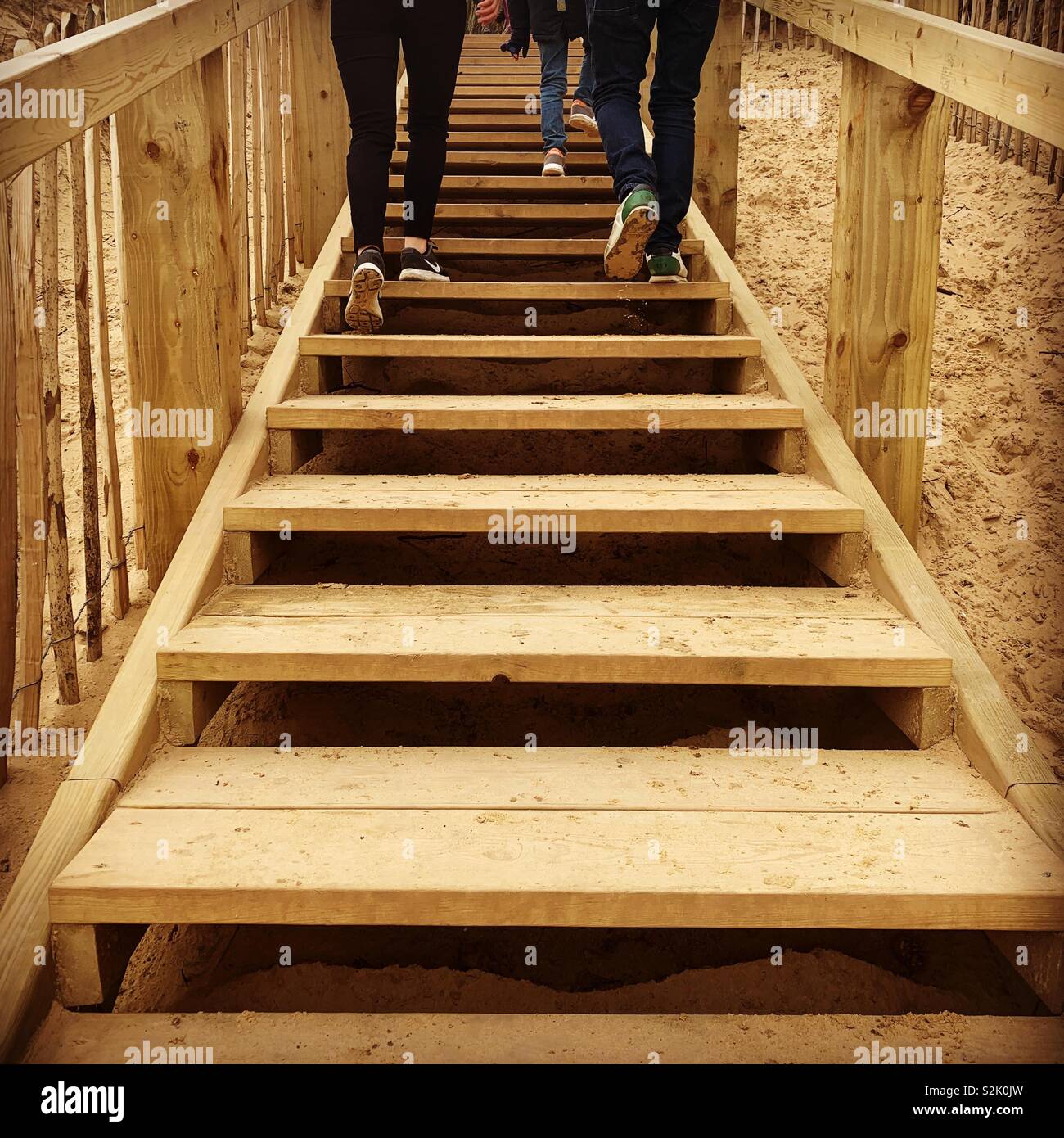 Climbing beach steps hi-res stock photography and images - Alamy