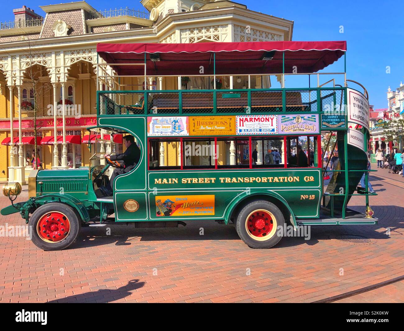 Bus at Disneyland Paris Stock Photo - Alamy