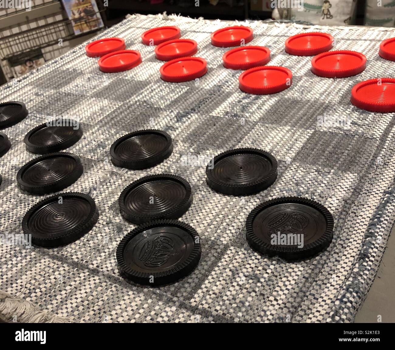 Checkers ready for competition match Stock Photo - Alamy