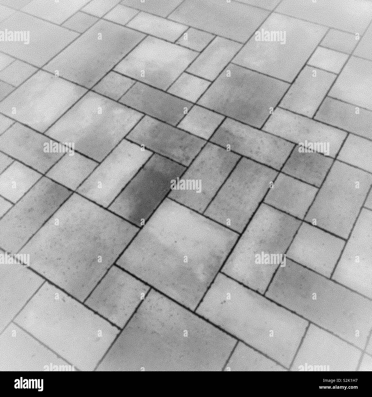 Patterned floor tiles Black and White Stock Photos & Images - Alamy