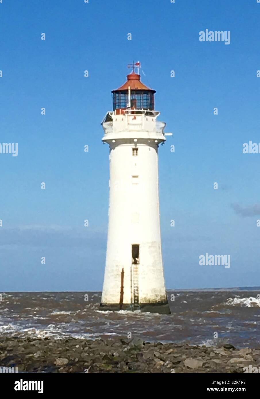 New brighton lighthouse wave hi-res stock photography and images - Alamy