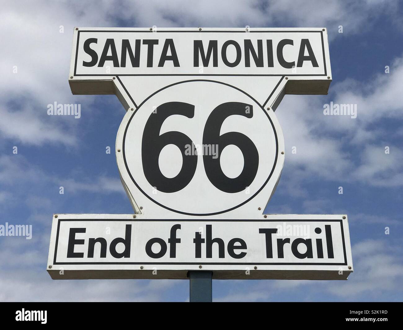 Santa Monica, CA / USA - March 23, 2019: A sign reading “end of the ...