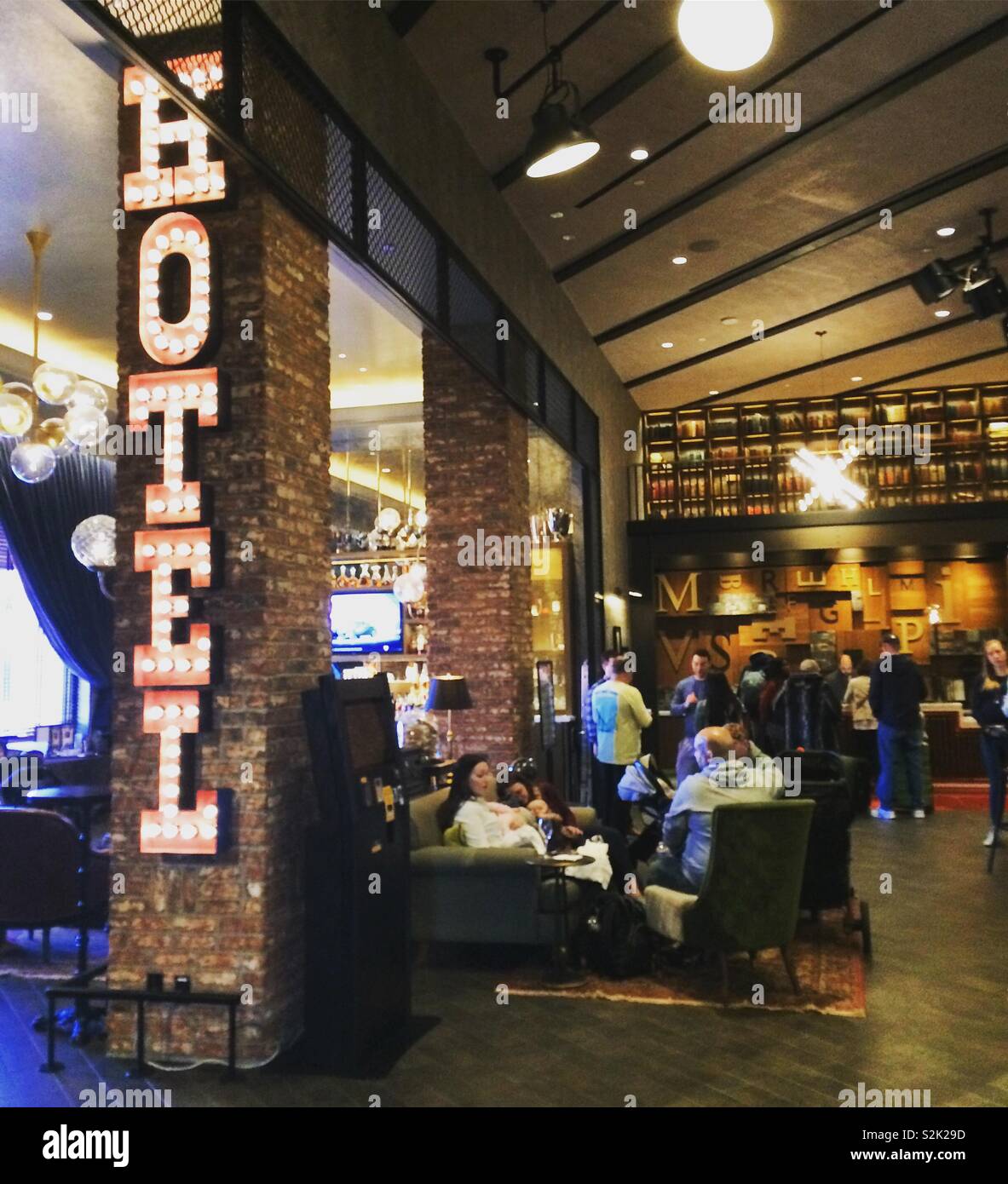 Lobby, MGM Springfield, Springfield, Massachusetts, United States Stock ...