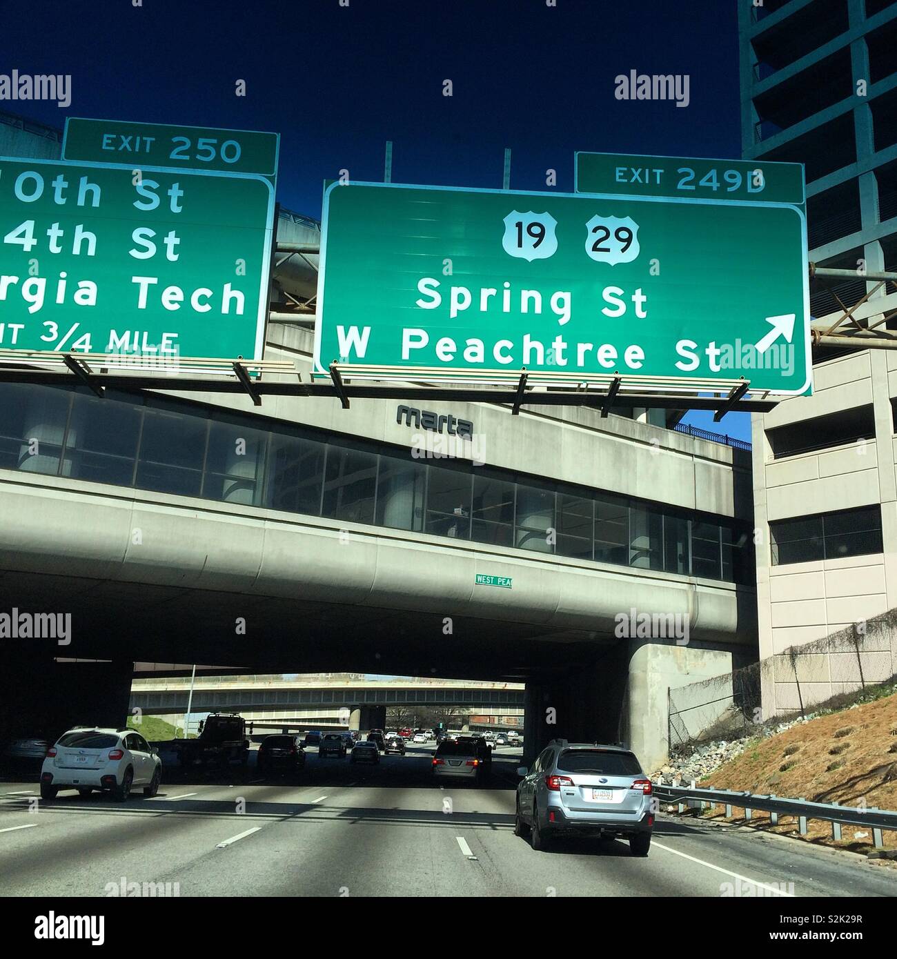 Road signs, Atlanta, Georgia, United States Stock Photo - Alamy